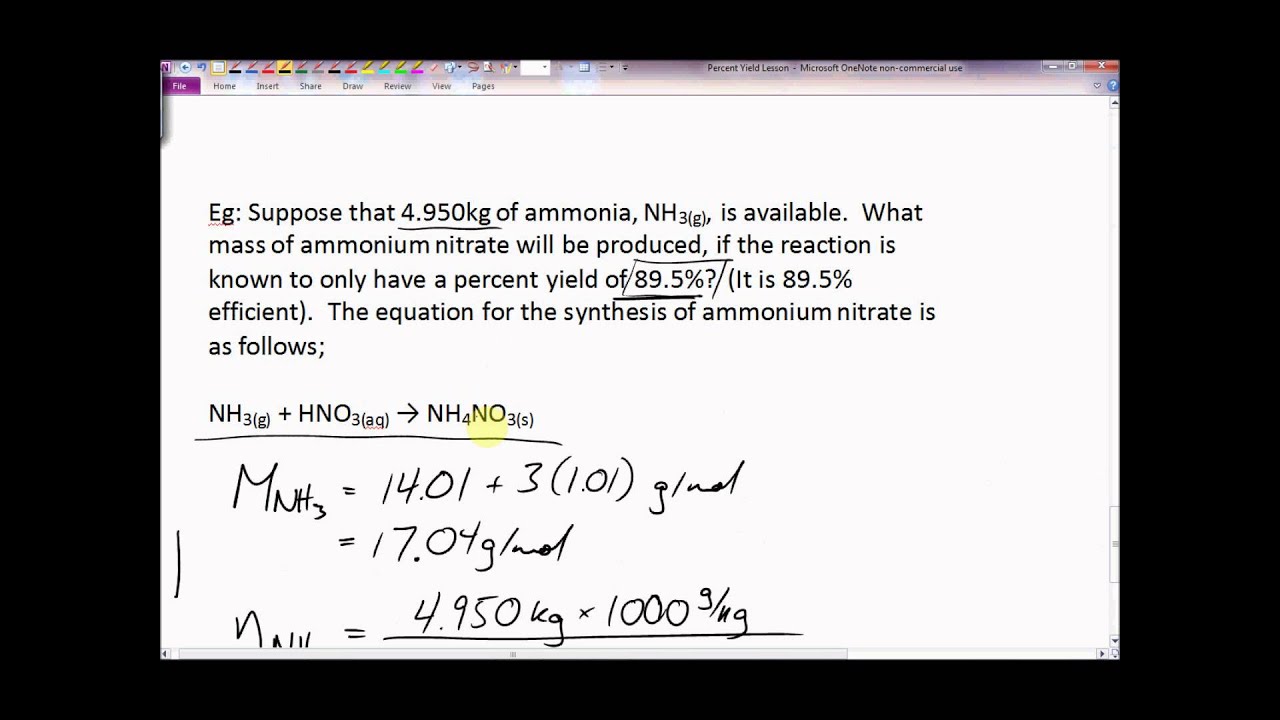 Percent Yield Part 2 YouTube Percent Yield Part 2 YouTube