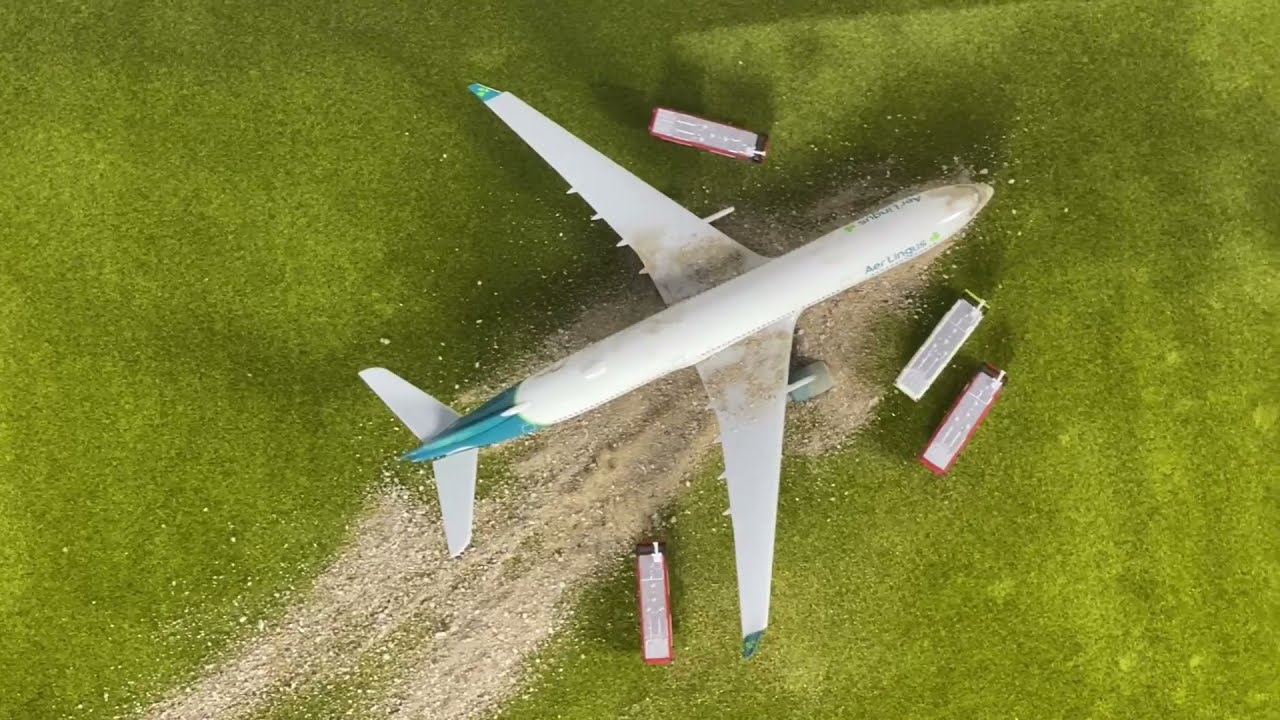 Huge airplane crash - stop motion animation airport crash - YouTube