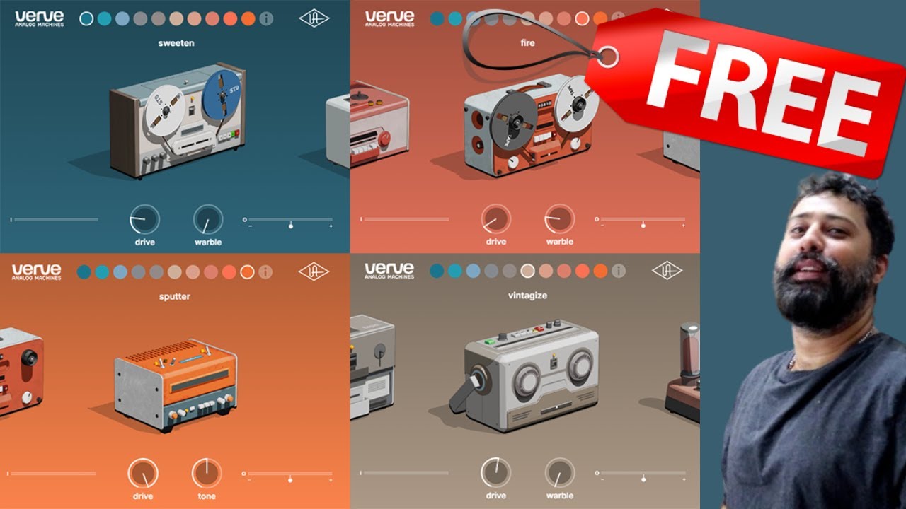 UAD Verve Analog Machines -4 Máquinas de Fita para temperar suas ...