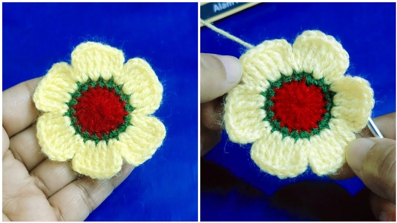 CROCHET: How to Crochet a Flower | Easy Crochet Flower Pattern for ...