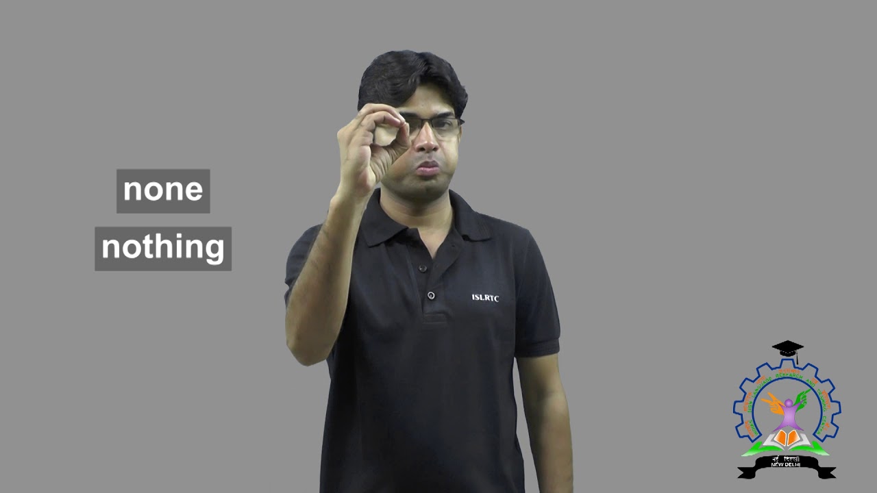 none, nothing (sign 1) - YouTube