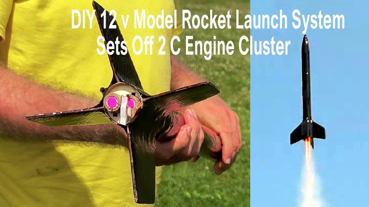 Launching a C Engine Cluster with a DIY 12 v Model Rocket Launch System - YouTube