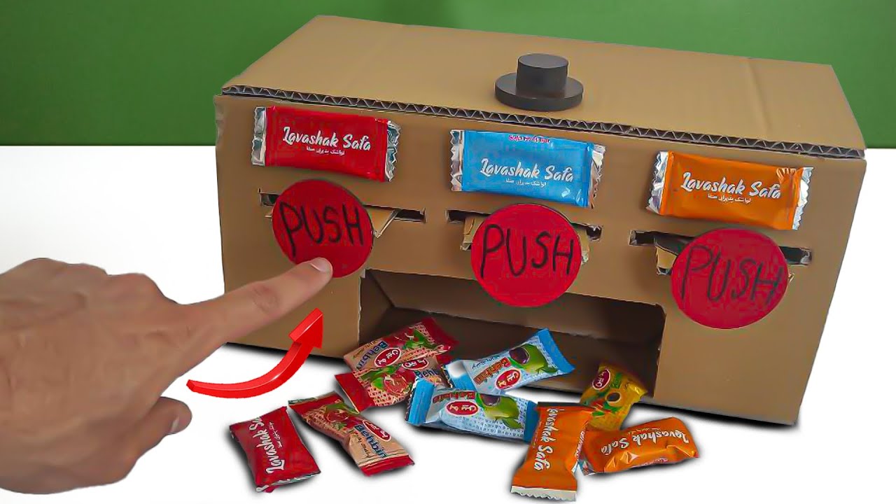 DIY Candy Dispenser | How to make Multi Candy Vending Machine From ...