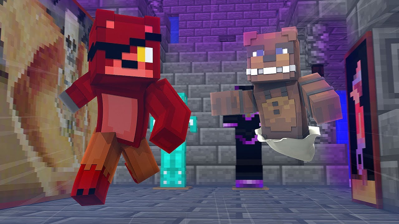 FIVE NIGHTS AT FREDDYS HAUNTED CASTLE?! Minecraft FNAF Kids go into a ...