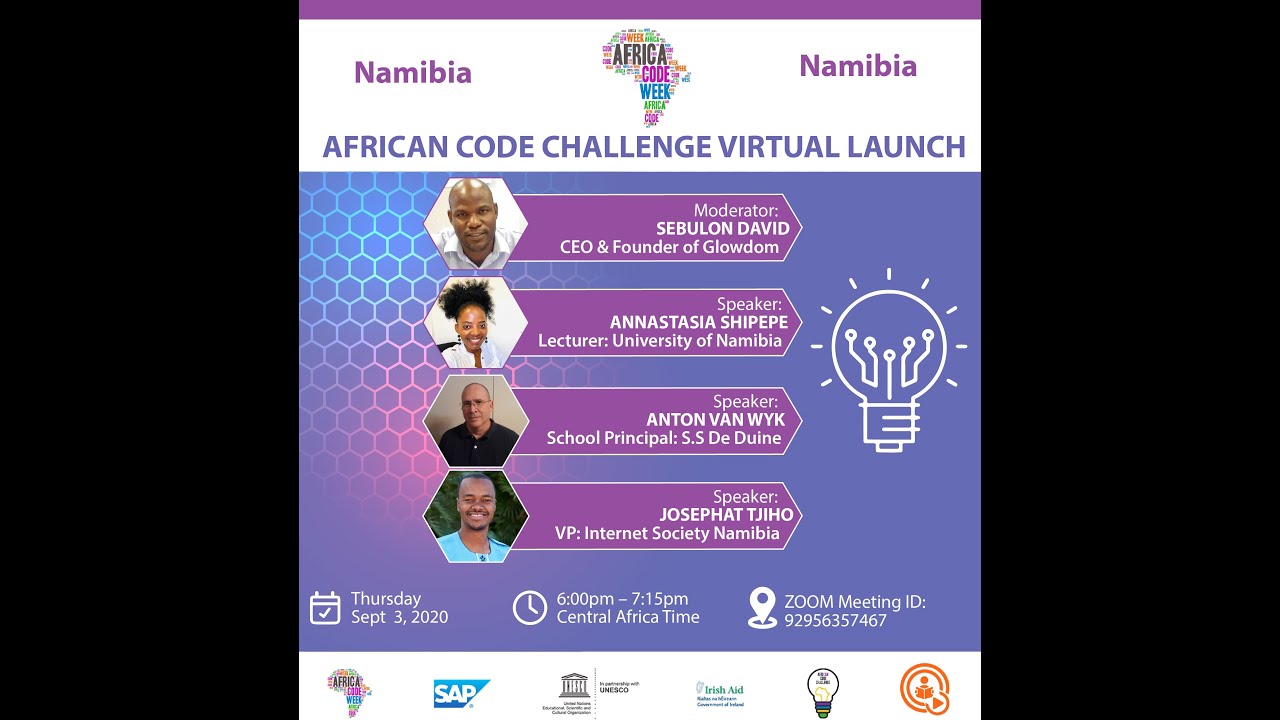 African Code Challenge 2020 launch in Namibia by Glowdom - YouTube