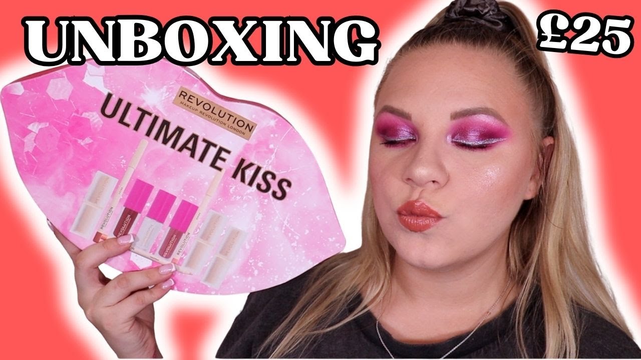 REVOLUTION ULTIMATE KISS GIFT SET UNBOXING 👀 | makeupwithalixkate - YouTube