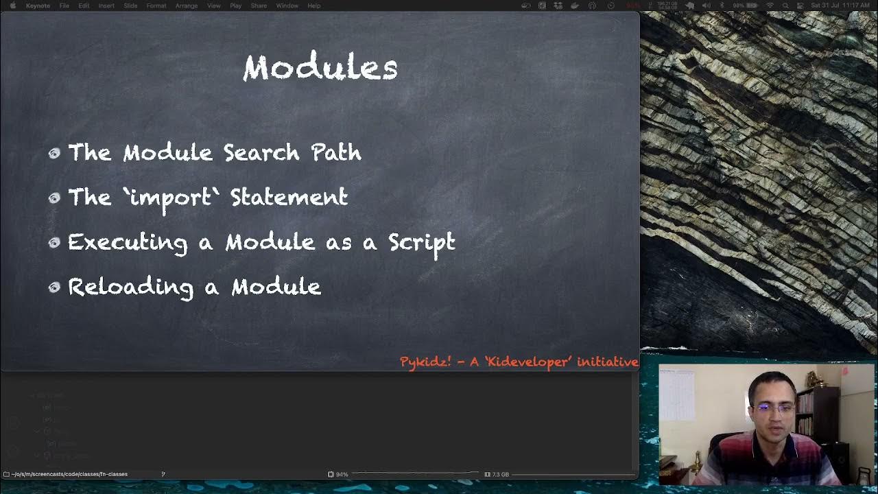 Pykidz! Learn Python - Session 8.12 - Modules - Reloading a module ...