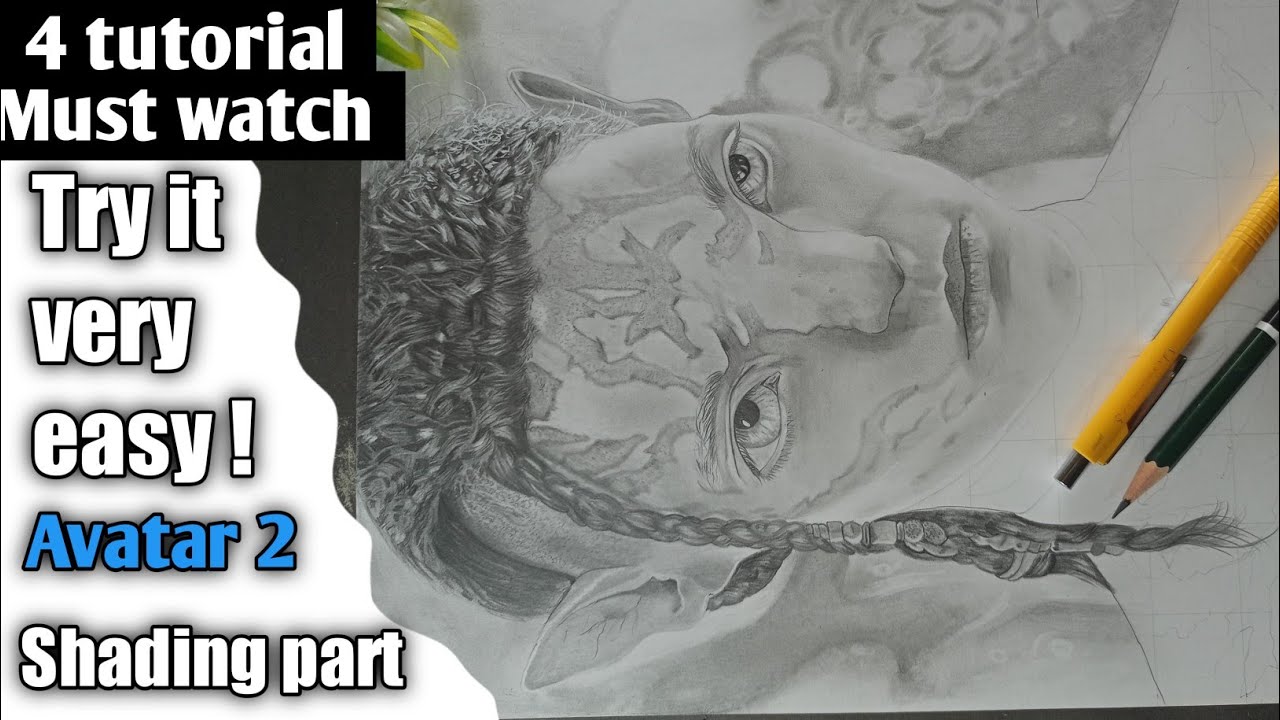 Avatar 2 character complete face and background shading part. - YouTube