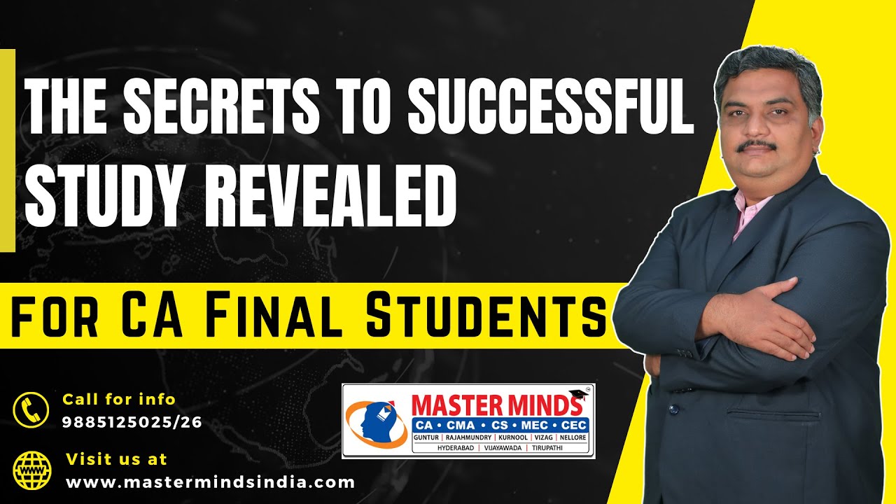 English | The Secrets to Successful Study Revealed for CA Final ...