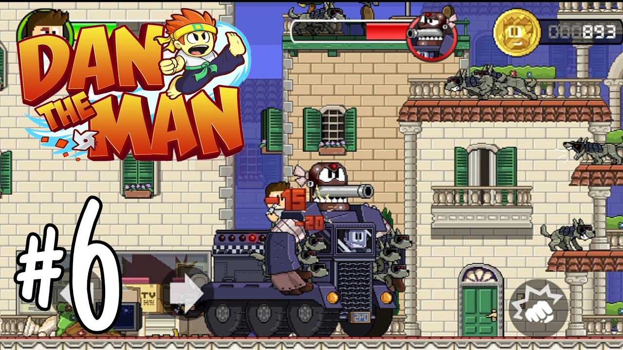 Dan The Man Gameplay Walkthrough - Boss Fight!! - ( Ep 6 ) - YouTube