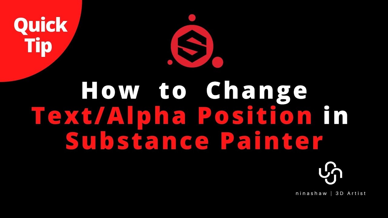 How to Change Text/Alpha Position in Substance Painter - YouTube