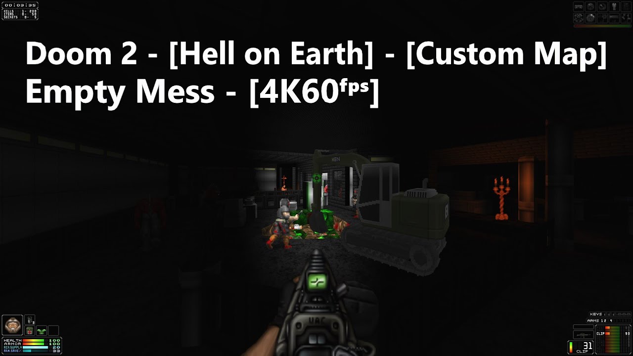 Project Brutality 3.0 - Doom 2 - Map: #0296 - Empty Mess - [4K60ᶠᵖˢ ...