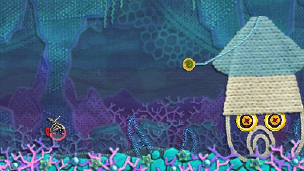 Kirby's Extra Epic Yarn - 05 - Water Land (All Levels + Capamari Boss ...