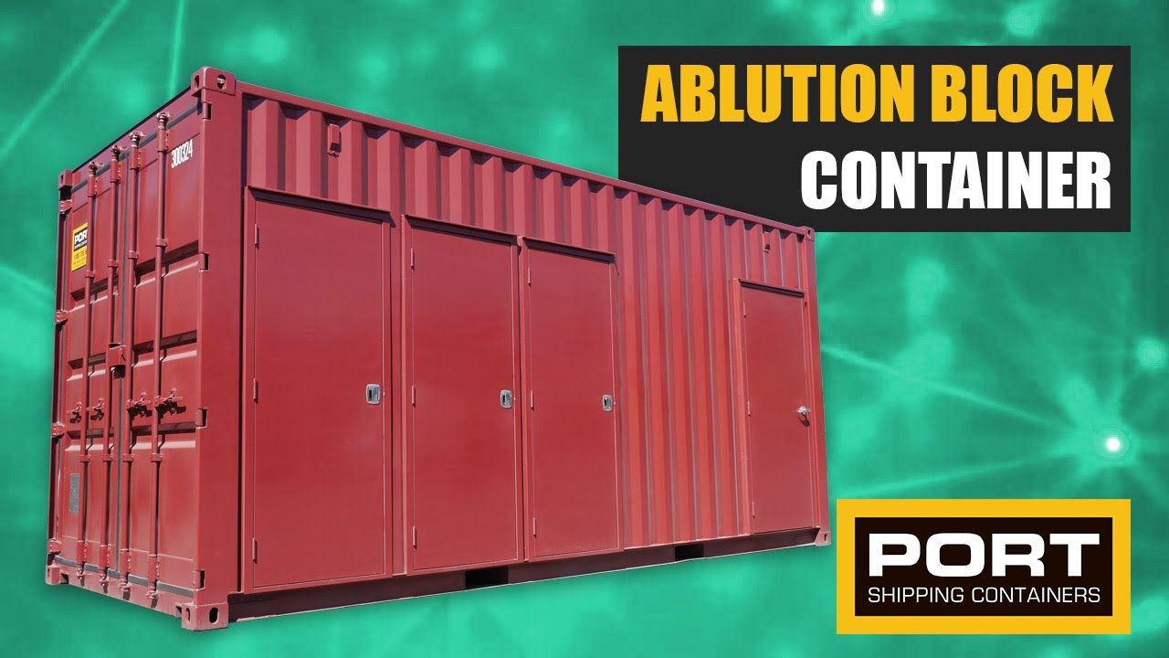 Ablution Block built from a Shipping Container - YouTube