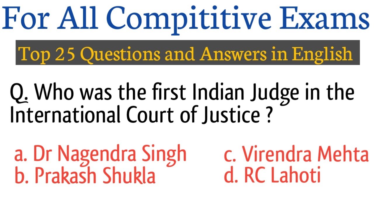 25 Important General Knowledge Questions and Answers // General ...