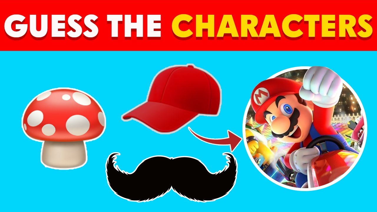 Guess the Super Mario Character by Emojis| Super Mario Emoji Quiz New ...