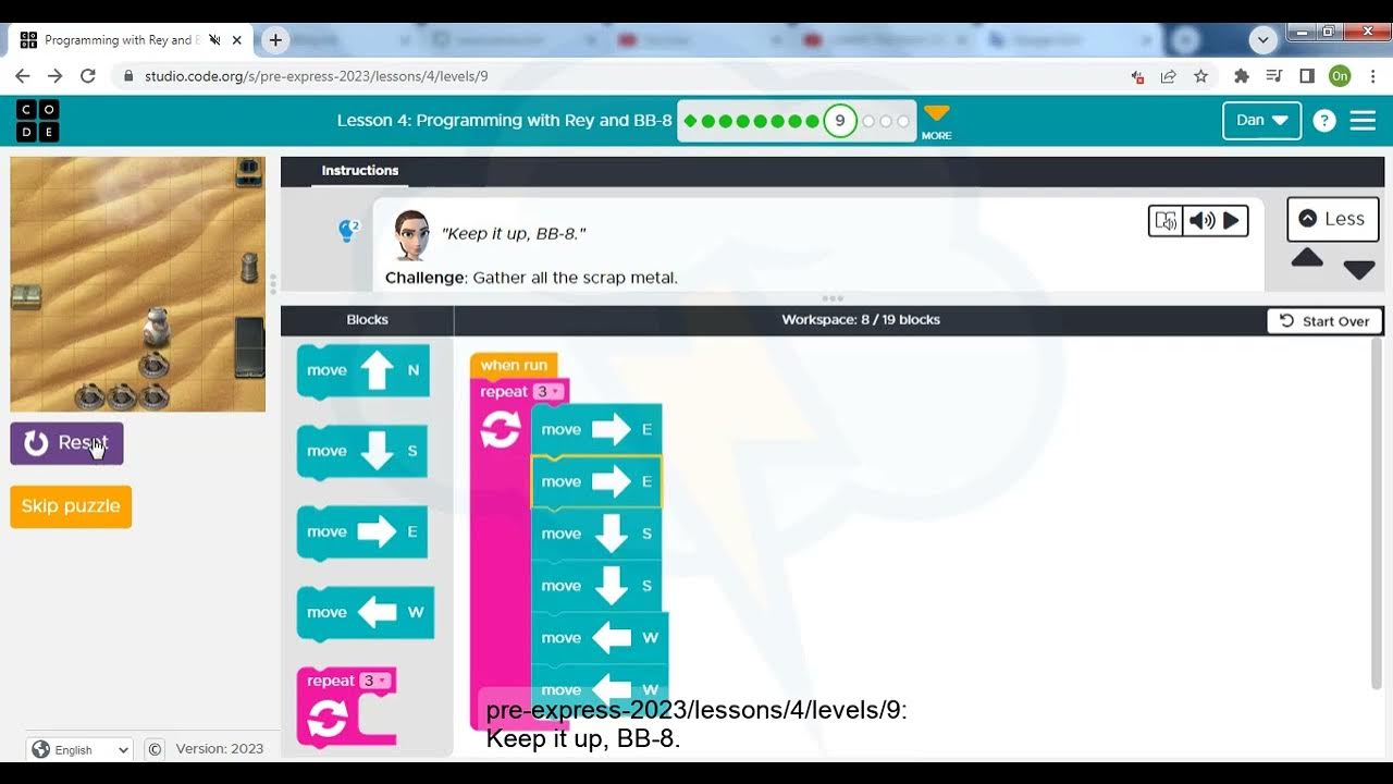Learn Computer Science - Code.org - pre-express-2023 L4L9 - YouTube