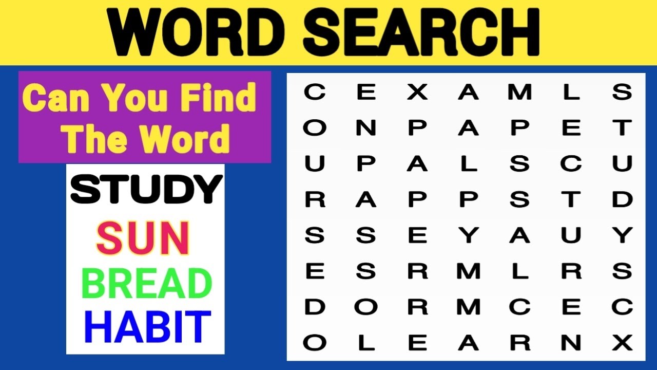 Word Search: Can You Find The Hidden Word | Word Puzzle | Spot the Hidden Words | Word Game ...