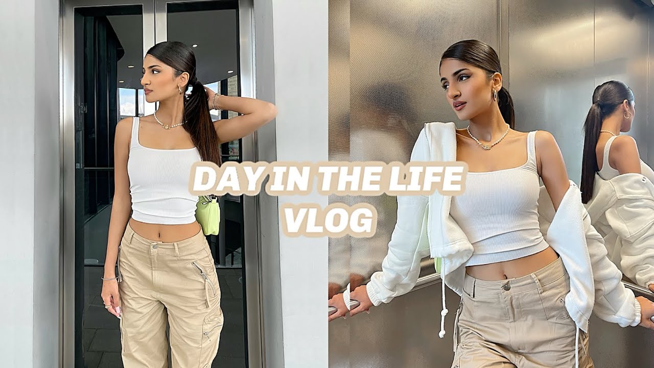 DAY IN THE LIFE OF AN "INFLUENCER" VLOG! hair, makeup & outfit details ...