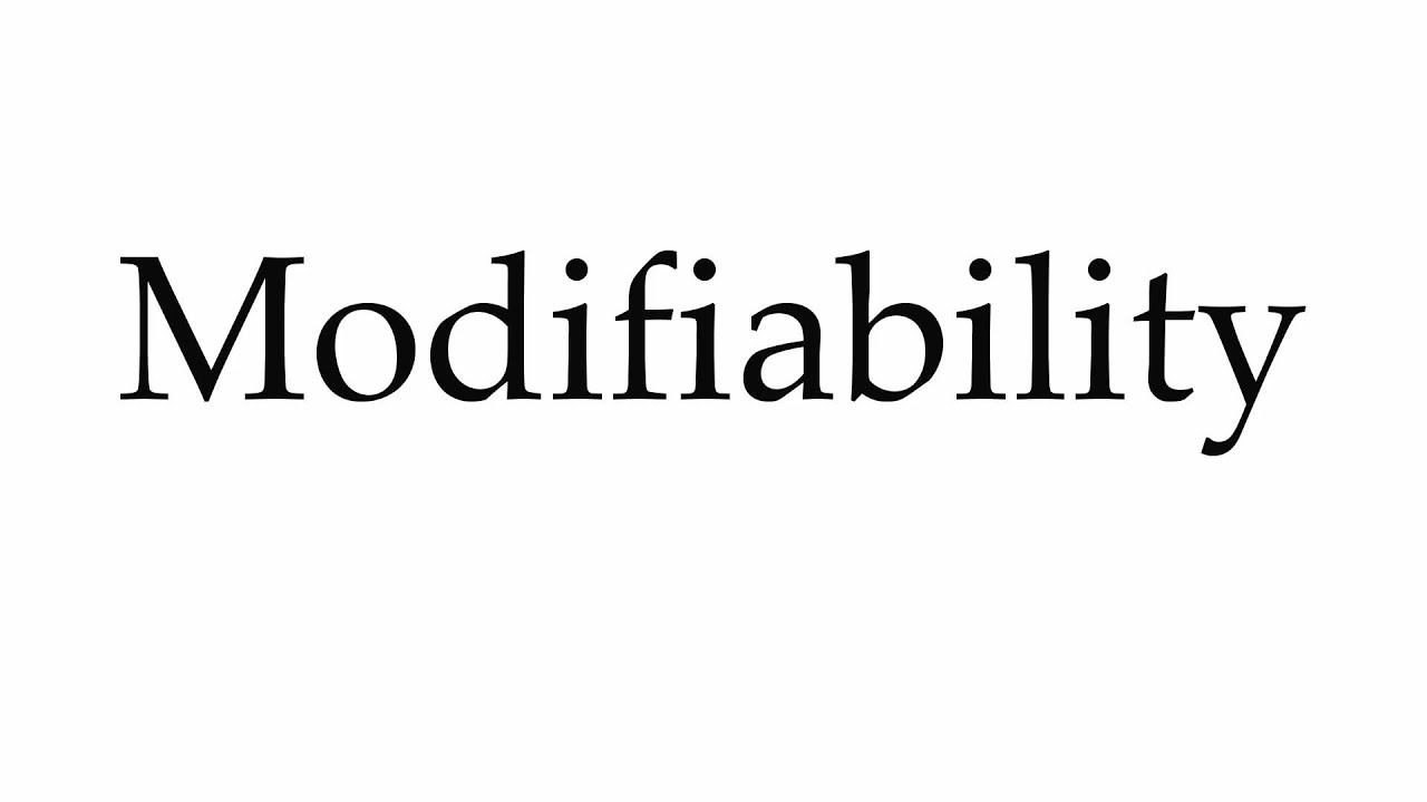 How to Pronounce Modifiability - YouTube