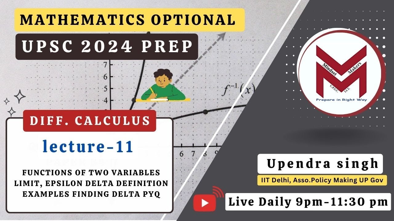 DL-11: epsilon delta definition limit multi variable Calculus with PYQs ...