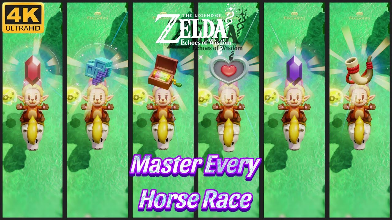 Zelda Echoes of Wisdom Master all Horse Races #4k - YouTube