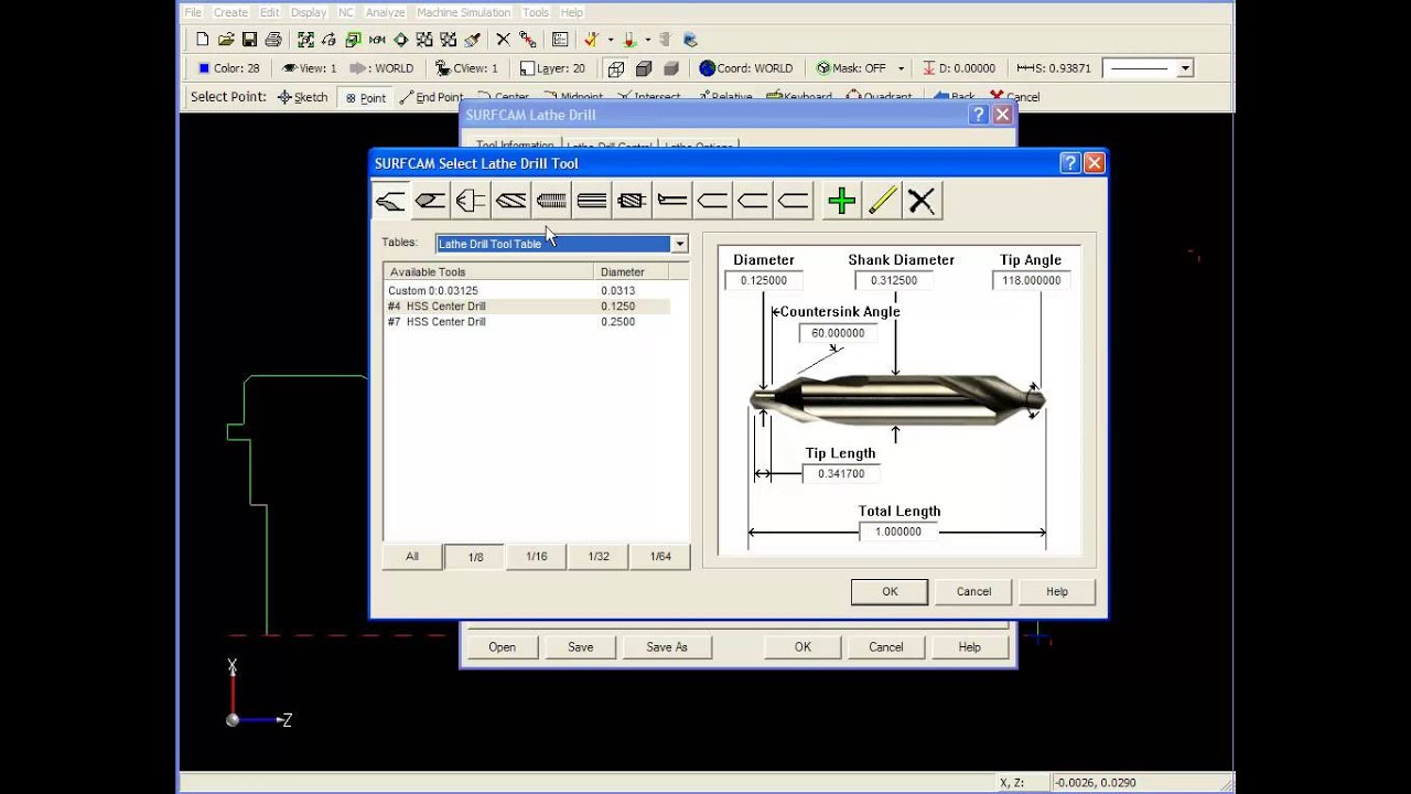 SURFCAM Tutorial - Lathe: Drill - YouTube
