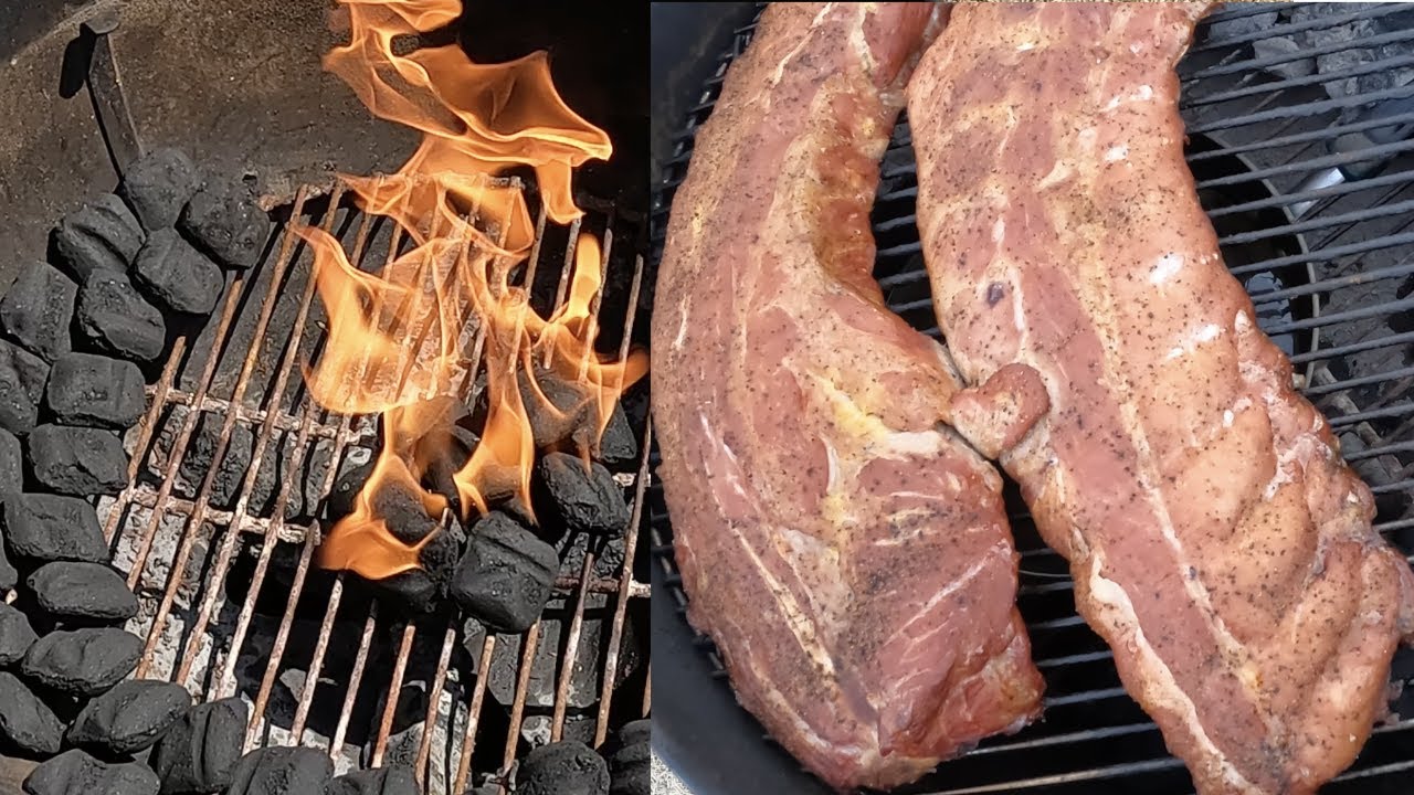 Baby Back Ribs On The Weber | Snake Charcoal Method - YouTube