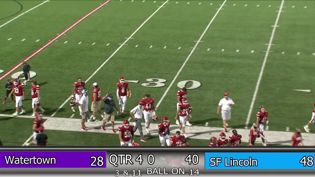 Watertown Arrows at Sioux Falls Lincoln Patriots Varsity Football - YouTube