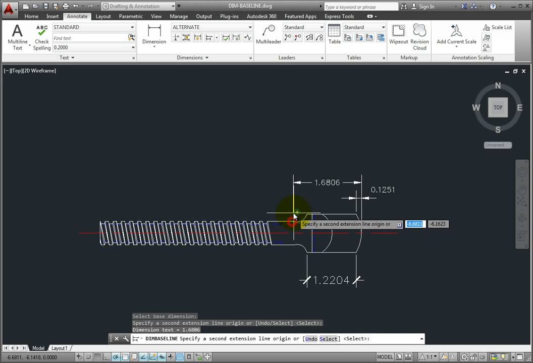 Creating Linear Baseline Dimensions - YouTube