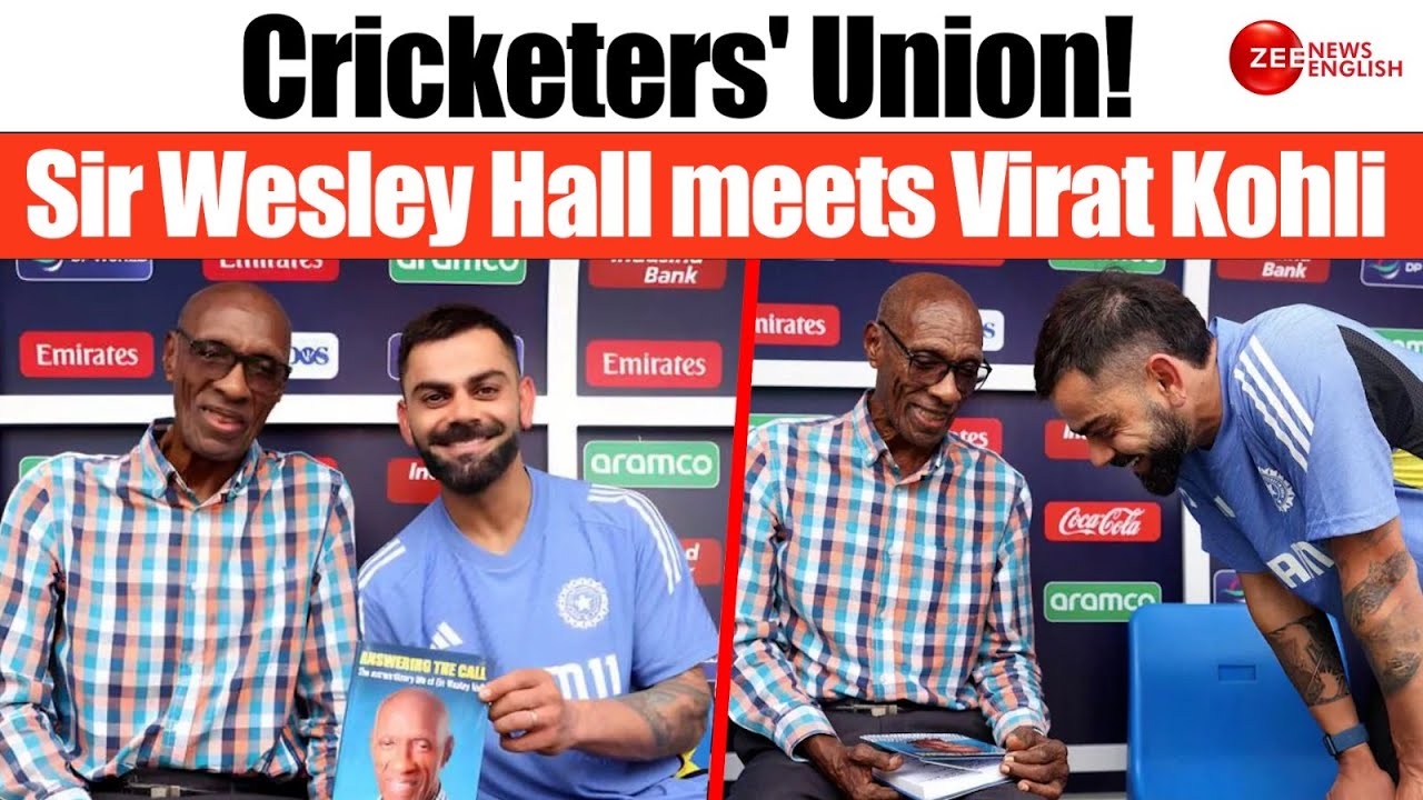 T20 World Cup: Cricket Star Sir Wesley Hall Gifts Book To Virat Kohli Ahead Of T20 World Cup ...