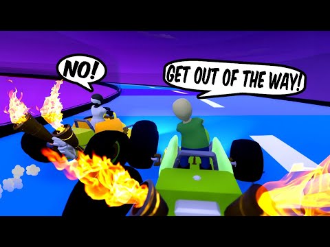 BALDI AND GRANNY CRAZY SUPER MARIO KART RACING in HUMAN FALL FLAT