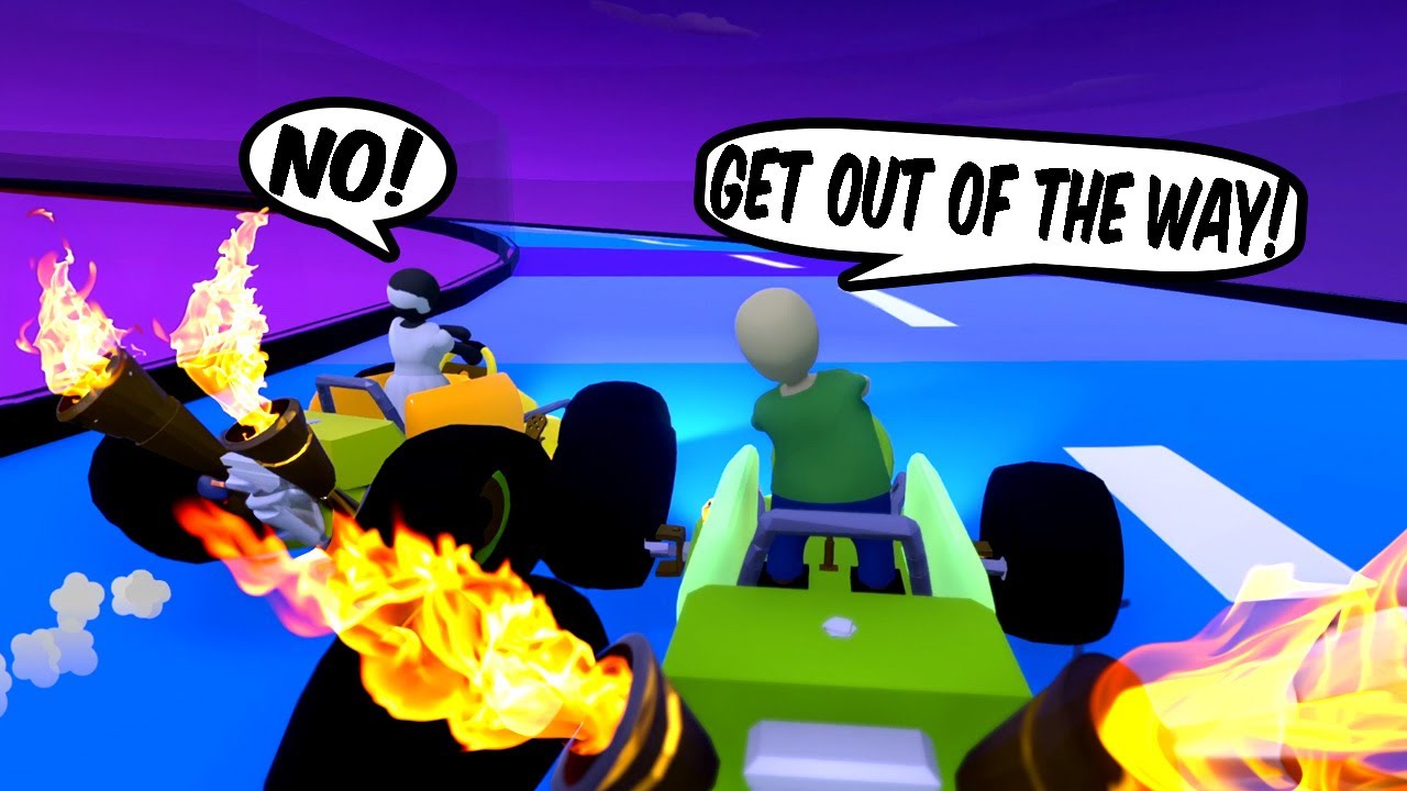 BALDI AND GRANNY CRAZY SUPER MARIO KART RACING in HUMAN FALL FLAT - YouTube