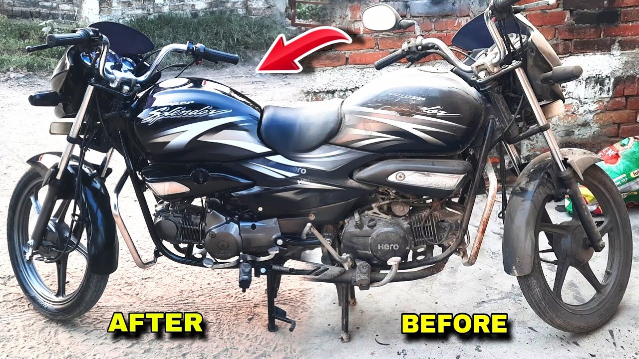 Bike Restoration Video || Super Splendor _ Bike Modify || Qamar Bike ...