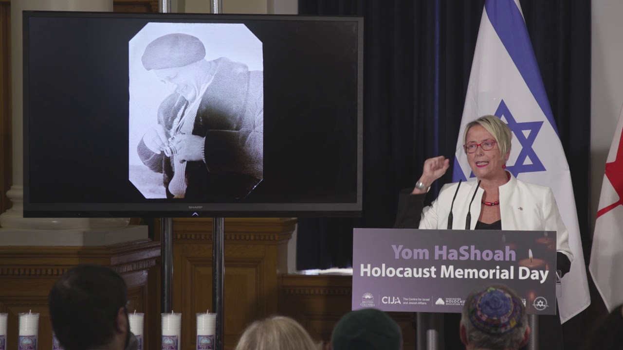 Minister Judy Darcy - Yom Ha'Shoah Story (April 12, 2018) - YouTube
