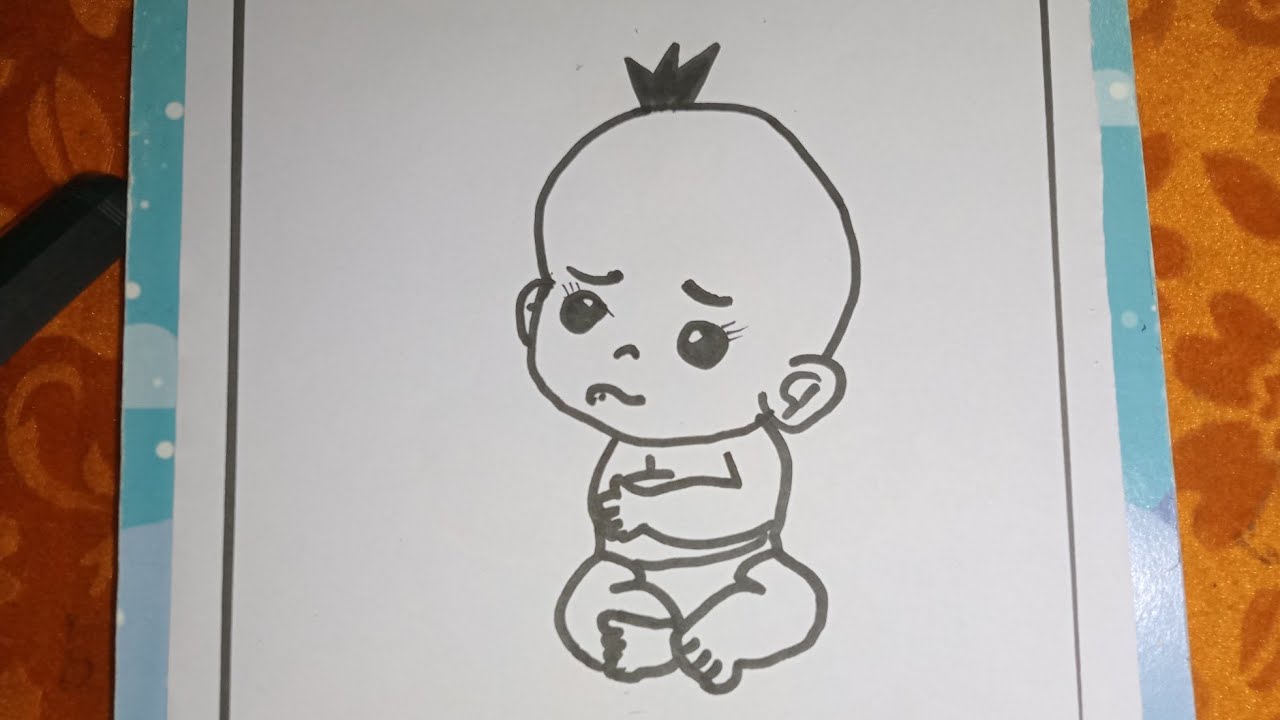 Baby Photo Drawing Easy. Baby Drawing Easy Stape By Stape. - YouTube