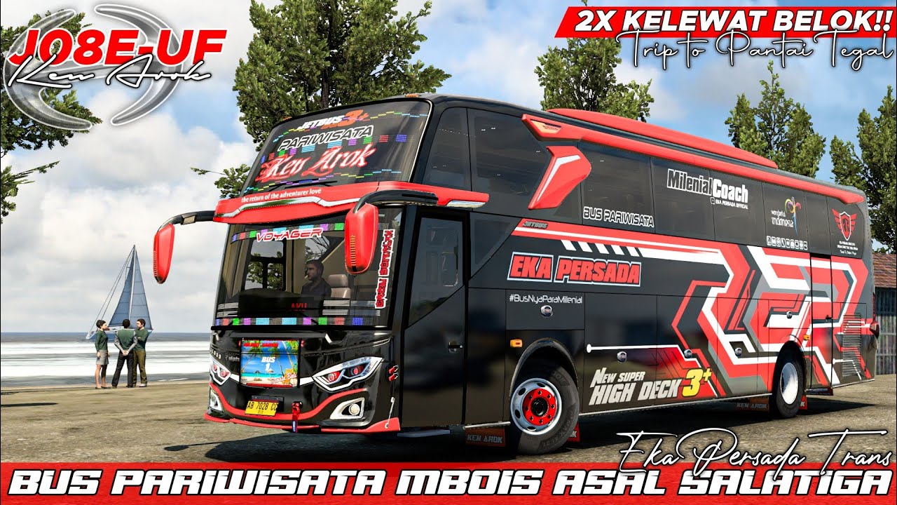 RED STYLE🔥- Eka Persada "Ken Arok" Wisata ke Pantai Tegal | ETS 2 ...