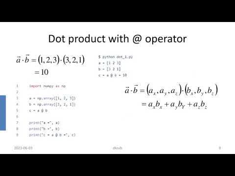 numpy matrix basic operations - YouTube