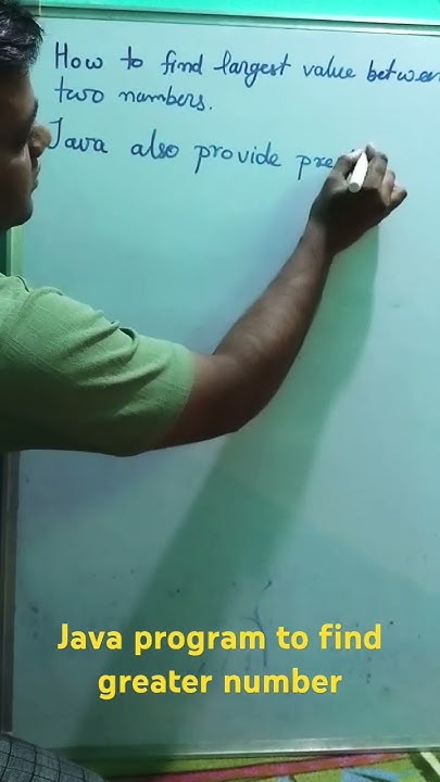 Java program to find greater number - YouTube