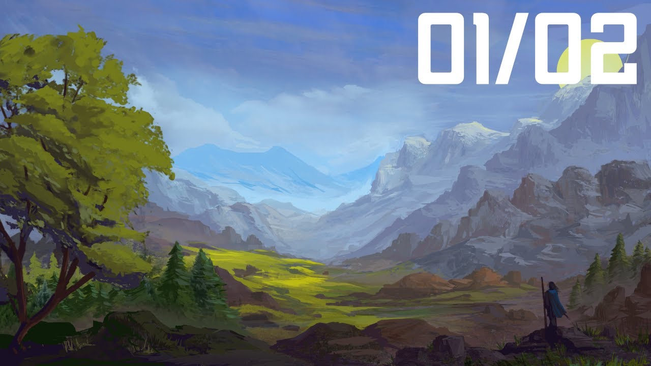 Epic Mountain Environmental Landscape Concept Art Affinity Photo 1/2 ...