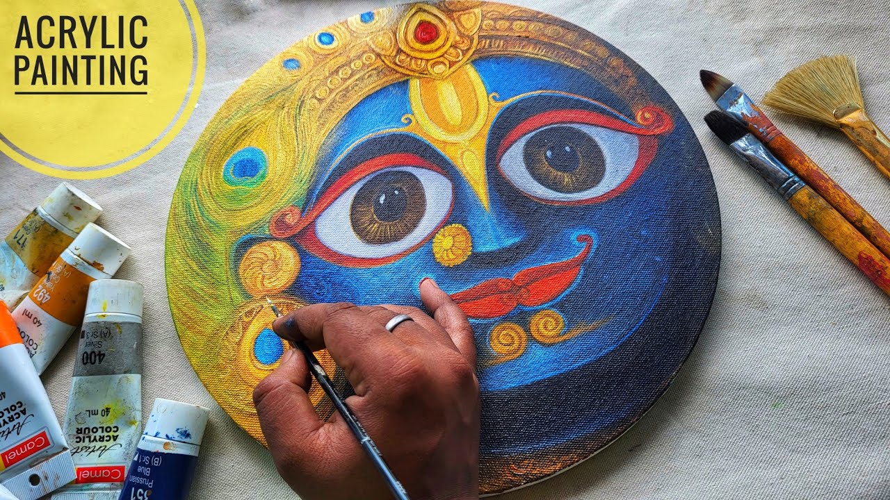 Rath Yatra Special Painting | Round Canvas Painting | Acrylic Painting ...