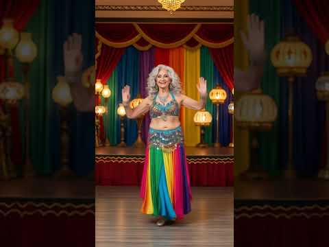 70-Year-Old Grandma Stuns with Colorful Belly Dance Performance! #agt #dance #onewayticket