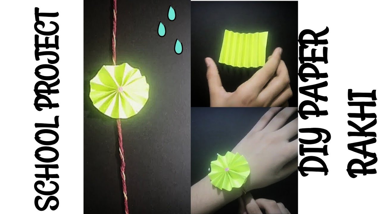 DIY/ORIGAMI PAPER RAKHI/SCHOOL PROJECTS RAKHI/EASY N BEAUTIFUL/ART N ...