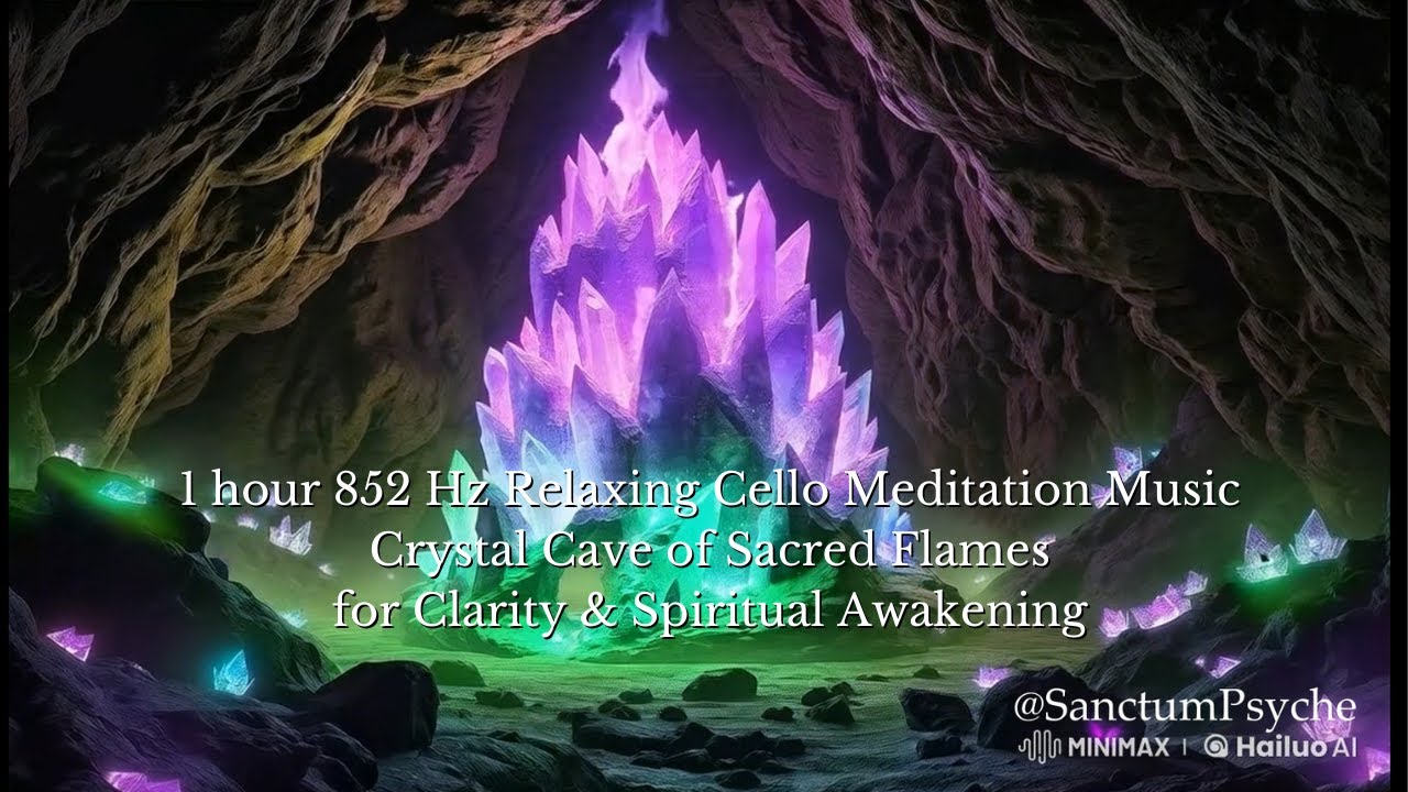 Crystal Cave 852hz 1hr Relaxing Cello Meditation Music for Clarity ...
