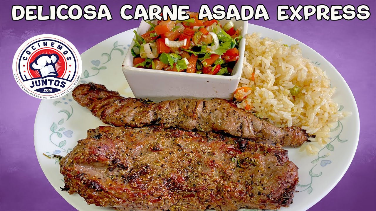 Receta rápida y fácil de carne asada con ensalada - YouTube