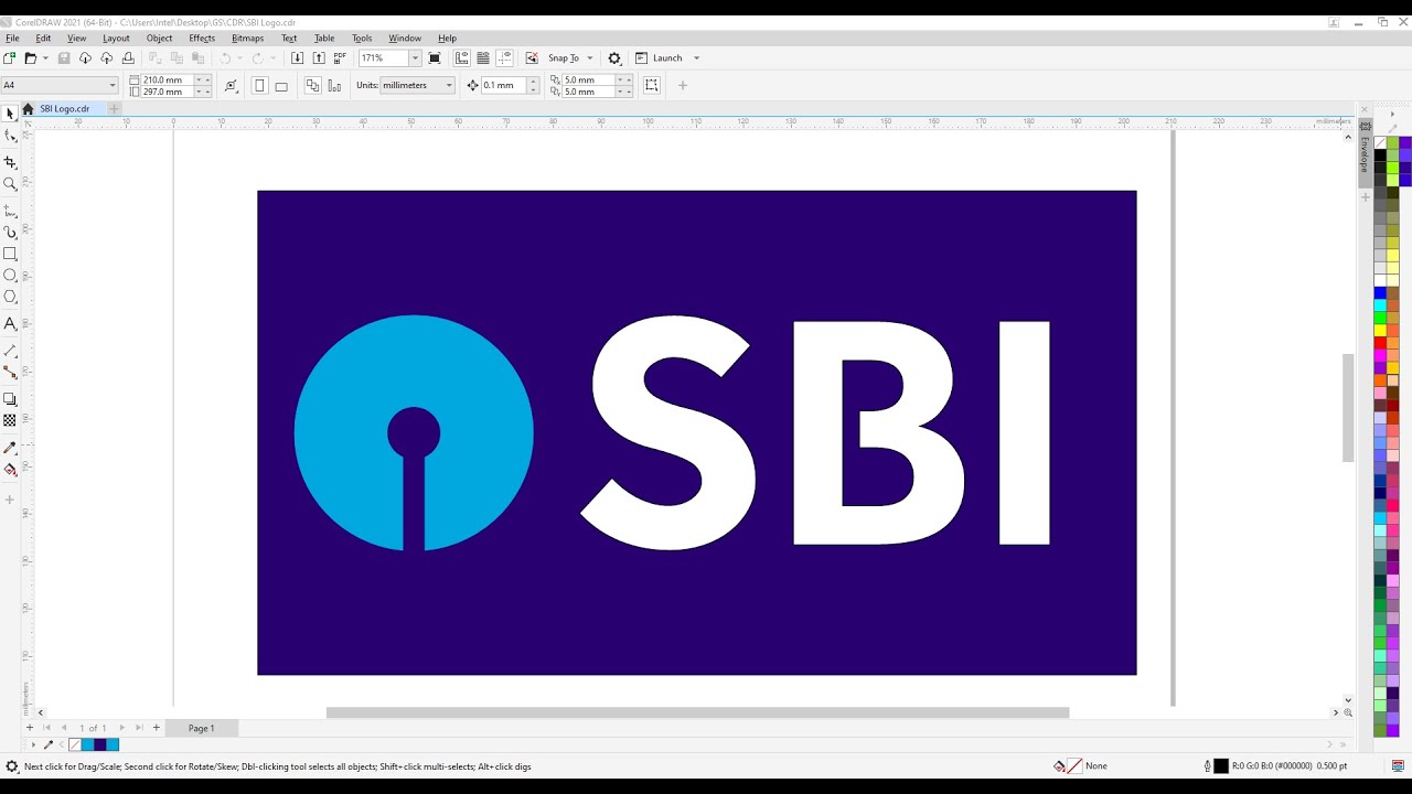 How to design SBI Logo in Corel Draw - YouTube