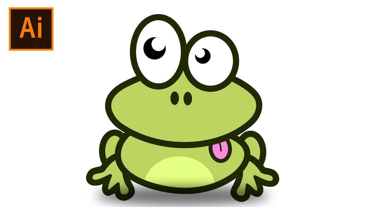 How To Create a Frog Easily | Flat Frog Vector Art | Adobe Illustrator ...