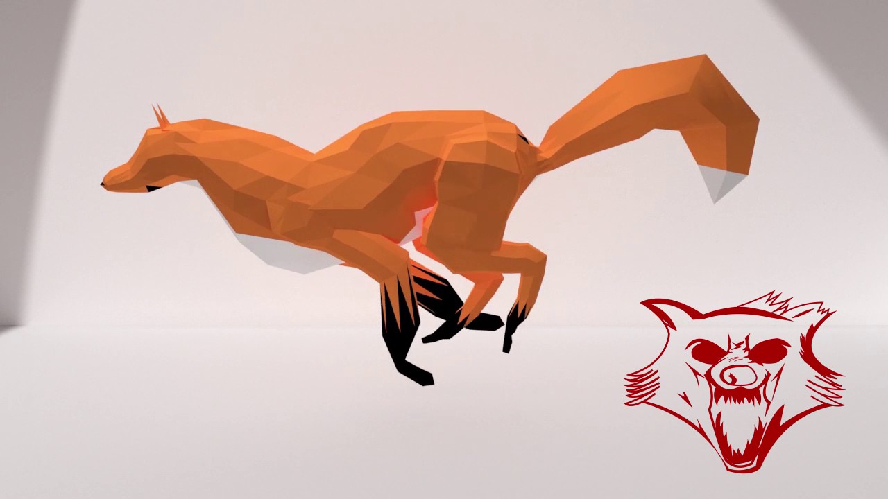Low Poly Fox Running Cycle - YouTube