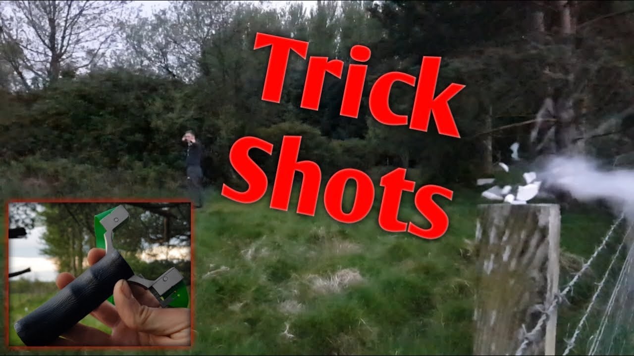 Amazing Slingshot Accuracy with Fiber Optic Sight - YouTube