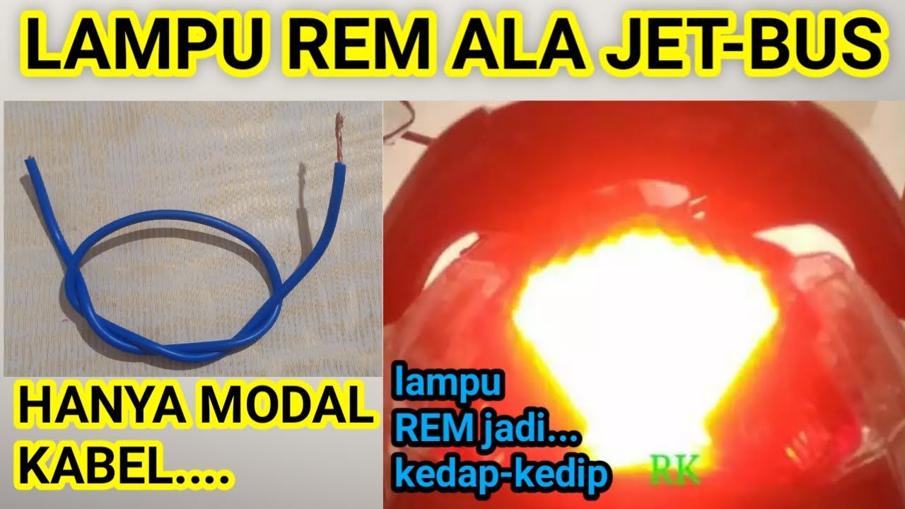CARA MEMBUAT LAMPU REM BERKEDIP ALA-JET BUS - YouTube